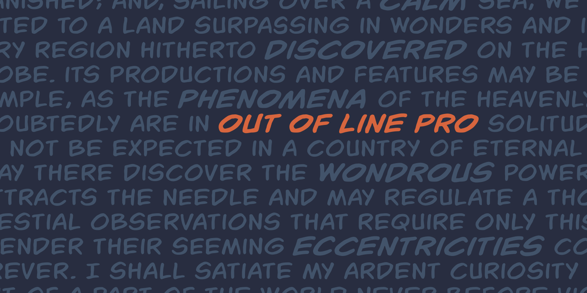 Out of Line Pro – Blambot Comic Fonts & Lettering