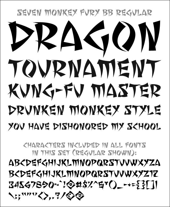 Seven Monkey Fury – Blambot Comic Fonts & Lettering