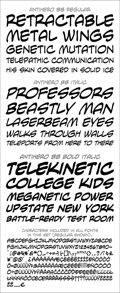 Anti-Hero – Blambot Comic Fonts & Lettering