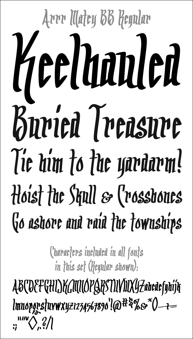 Arr Matey – Blambot Comic Fonts & Lettering