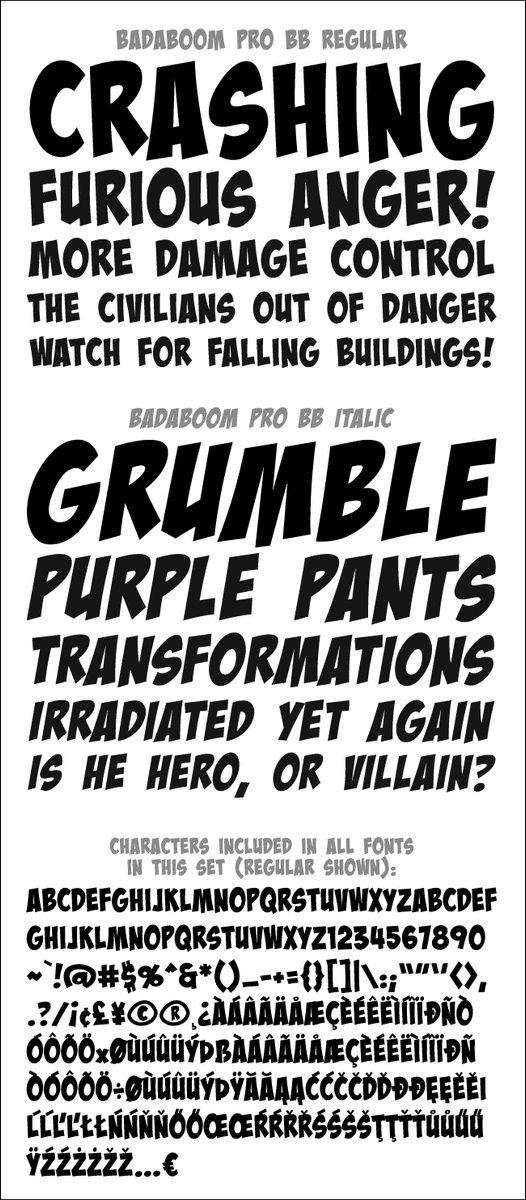 Badaboom Pro – Blambot Comic Fonts & Lettering