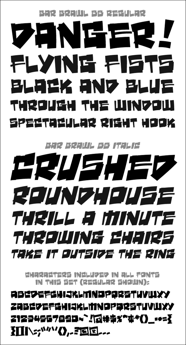 Bar Brawl – Blambot Comic Fonts & Lettering