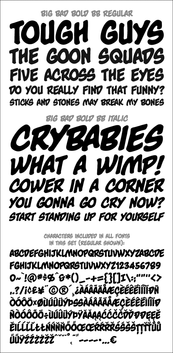 Big Bad Bold – Blambot Comic Fonts & Lettering