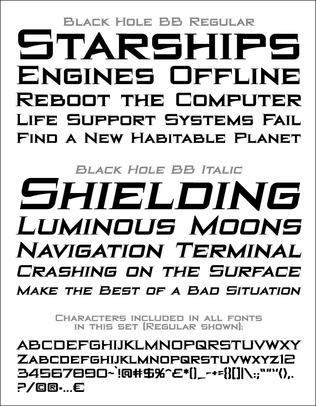 Black Hole – Blambot Comic Fonts & Lettering