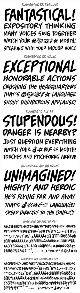 Blambastic – Blambot Comic Fonts & Lettering