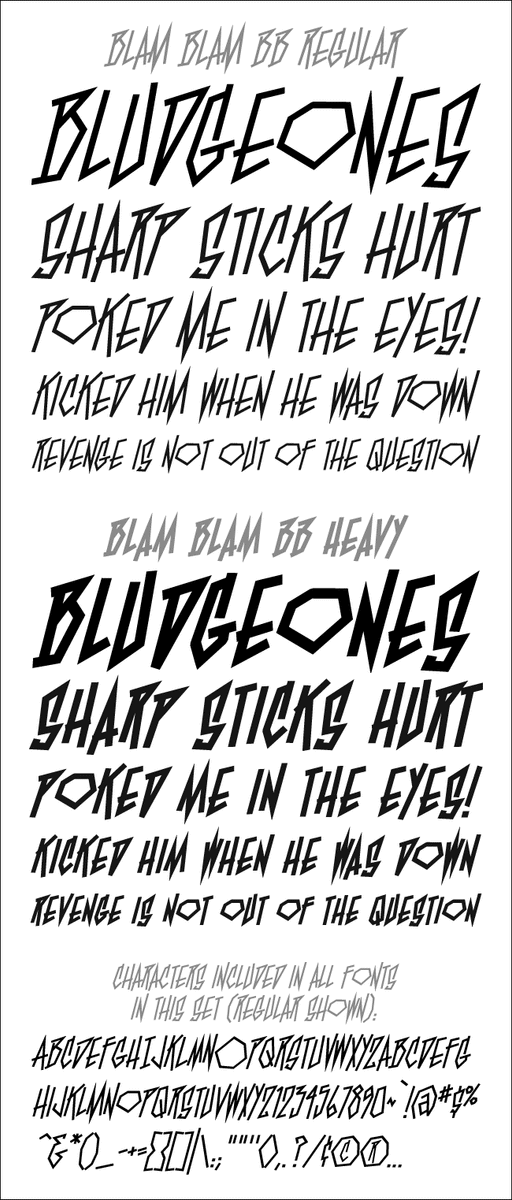 Blam Blam – Blambot Comic Fonts & Lettering