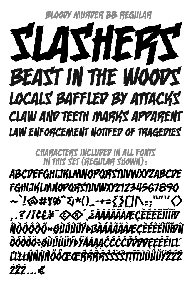 Bloody Murder – Blambot Comic Fonts & Lettering