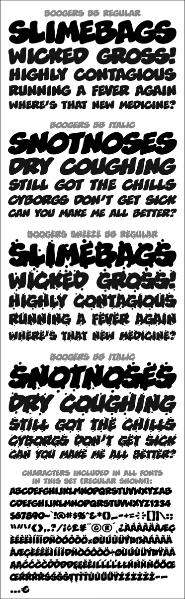 Boogers – Blambot Comic Fonts & Lettering