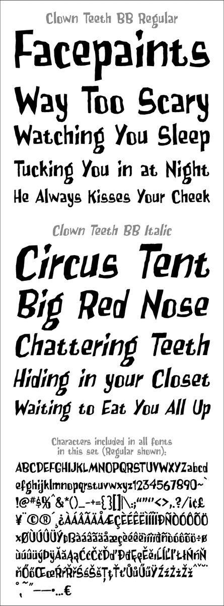 Clown Teeth – Blambot Comic Fonts & Lettering