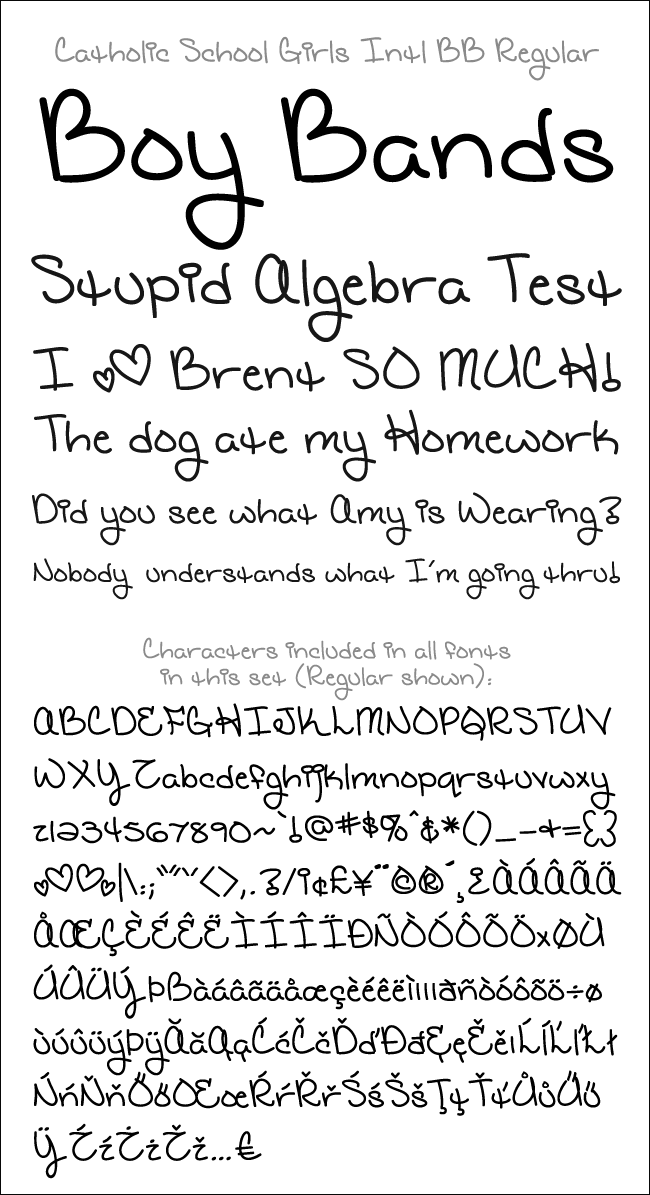 Catholic School Girls International – Blambot Comic Fonts & Lettering