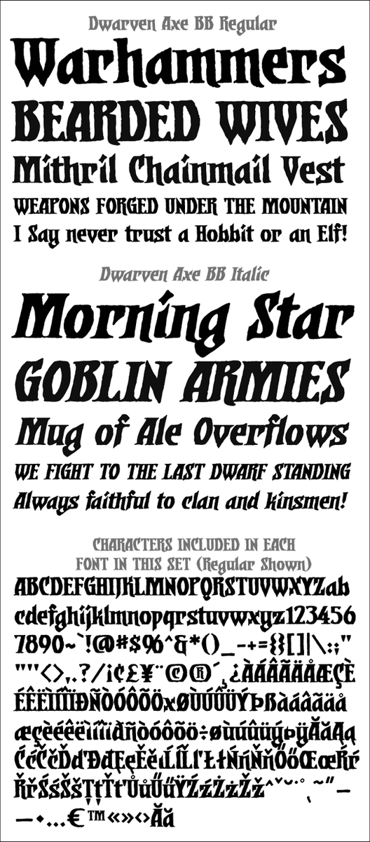 Dwarven Axe – Blambot Comic Fonts & Lettering