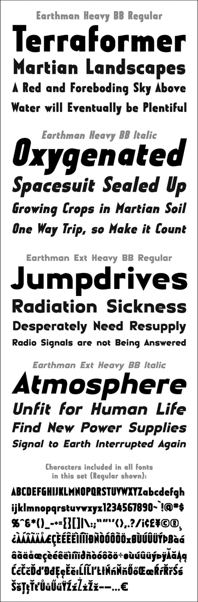 Earthman Heavy – Blambot Comic Fonts & Lettering