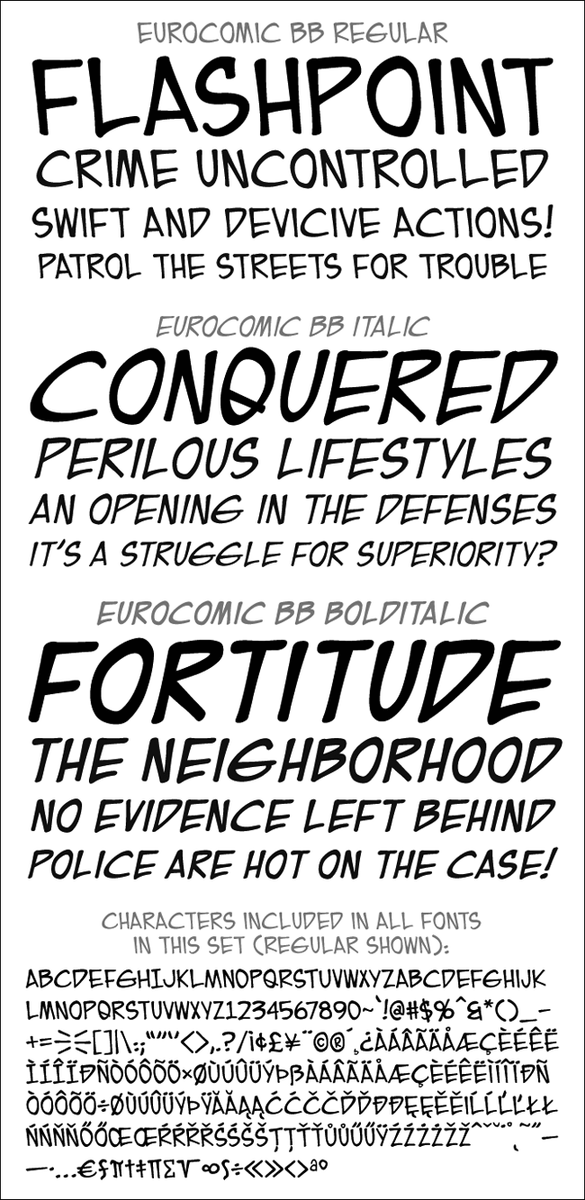 Eurocomic – Blambot Comic Fonts & Lettering