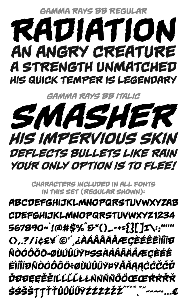 Gamma Rays – Blambot Comic Fonts & Lettering
