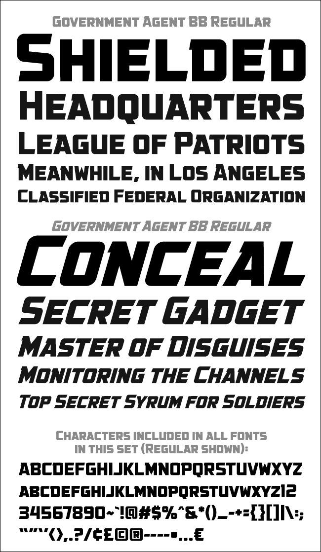 Government Agent – Blambot Comic Fonts & Lettering