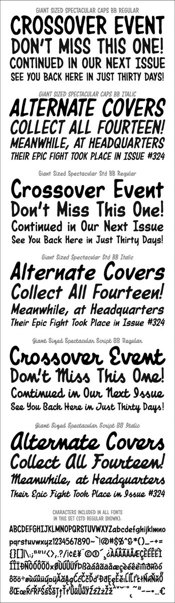 Giant Sized Spectacular – Blambot Comic Fonts & Lettering