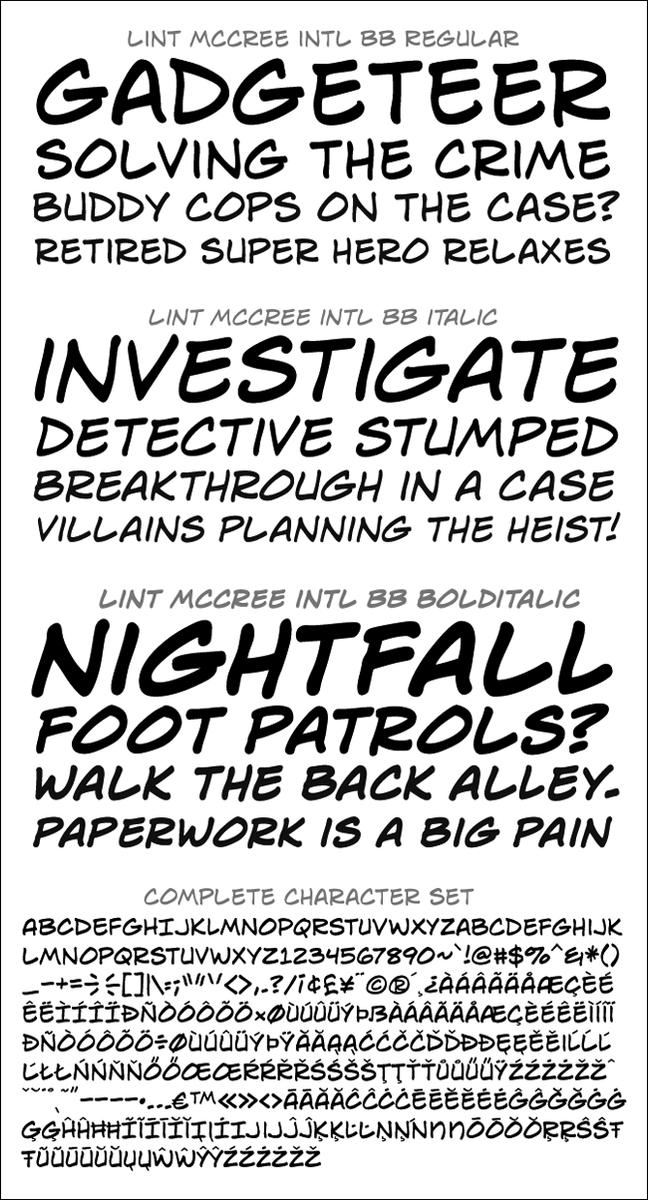 Lint McCree – Blambot Comic Fonts & Lettering