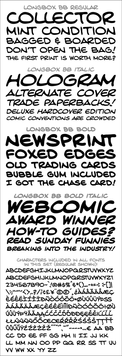 Longbox – Blambot Comic Fonts & Lettering
