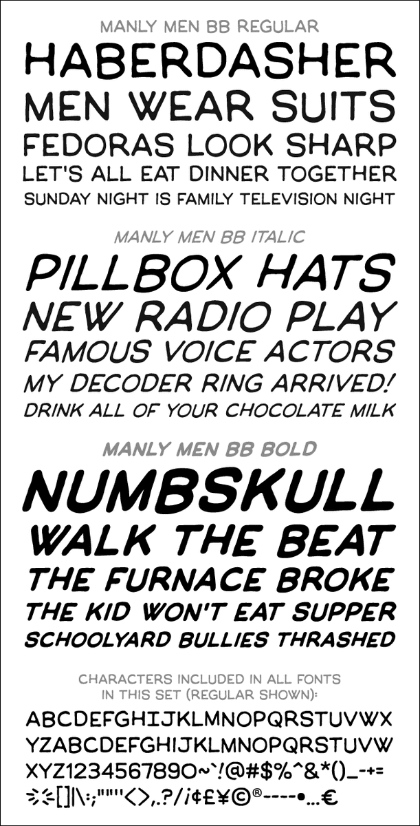 Manly Men – Blambot Comic Fonts & Lettering