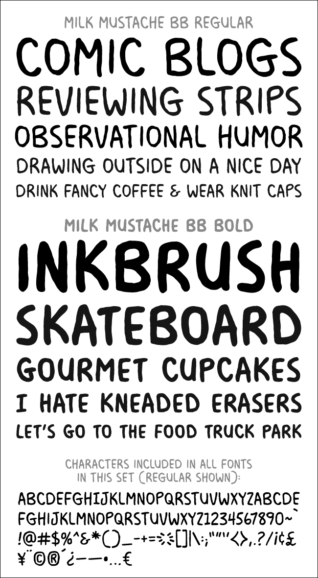 Milk Mustache – Blambot Comic Fonts & Lettering