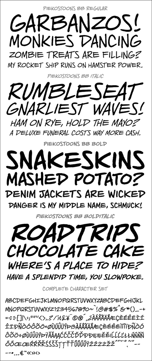 Piekos Toons – Blambot Comic Fonts & Lettering