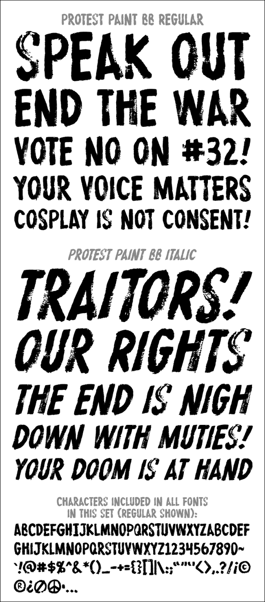 Protest Paint – Blambot Comic Fonts & Lettering