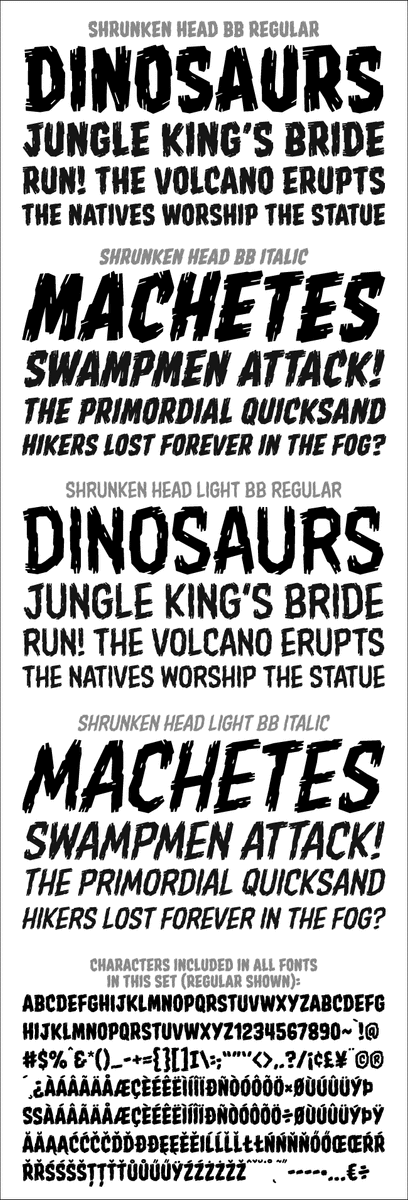 Shrunken Head – Blambot Comic Fonts & Lettering