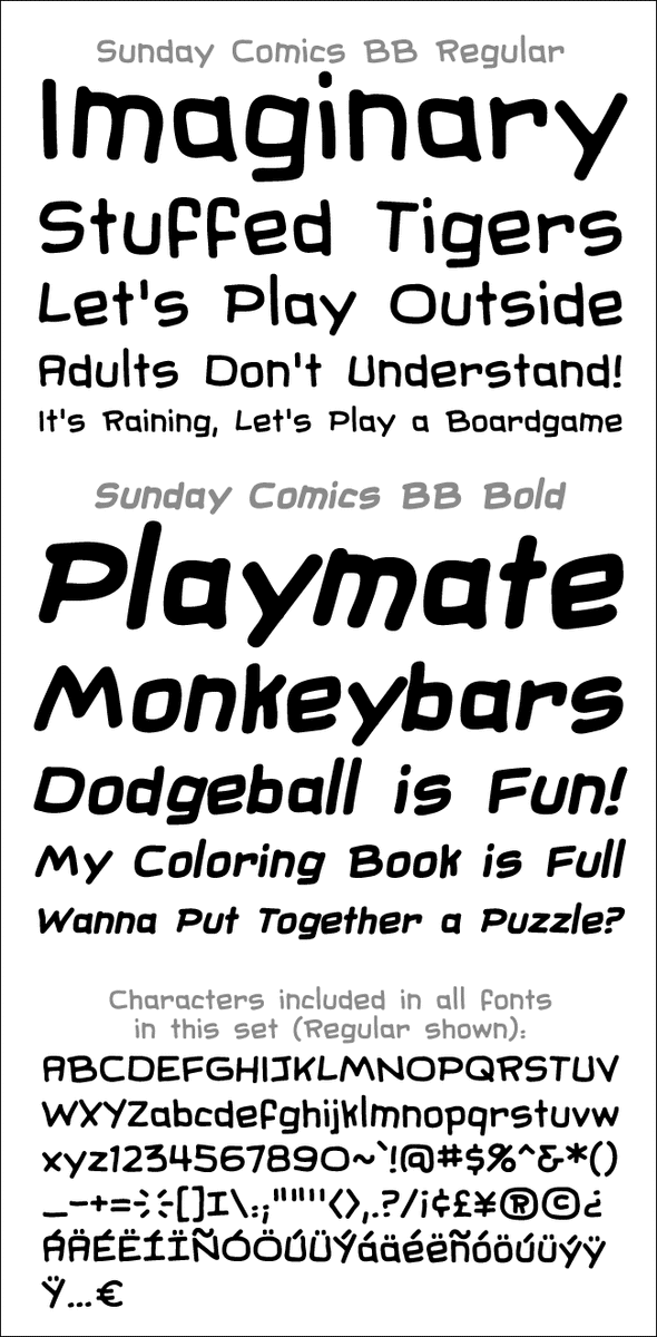 Sunday Comics – Blambot Comic Fonts & Lettering