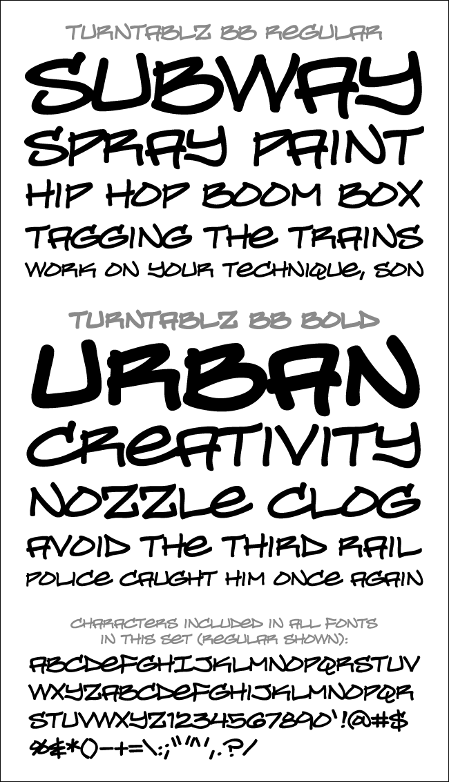 Turntablz – Blambot Comic Fonts & Lettering
