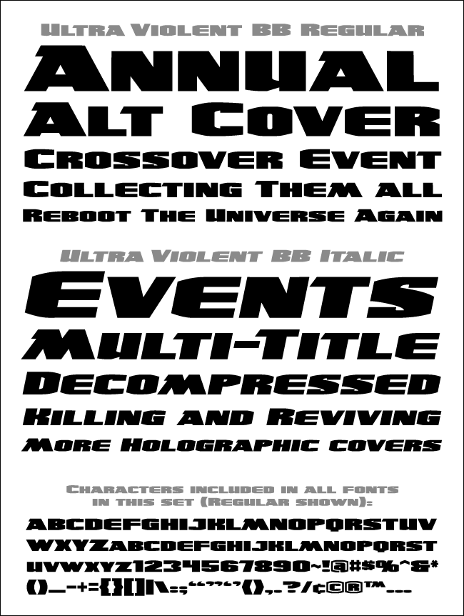Ultra Violent – Blambot Comic Fonts & Lettering